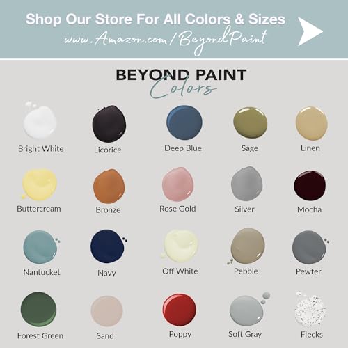 Beyond Paint Furniture, Cabinets and More All-in-one Refinishing Paint Gallon, No Stripping, Sanding or Priming Needed, Bright White, 3.79 Litre (BP24)