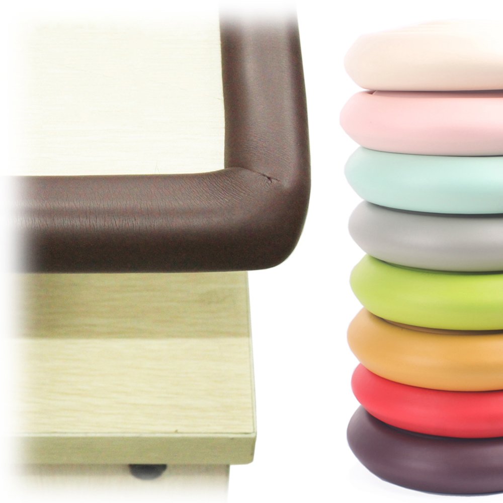 Elf Star Extra Thick Premium High Density Furniture Table Edge Protectors Foam Baby Safety Bumper Guard 2 Meters (6.5 Ft) Brown