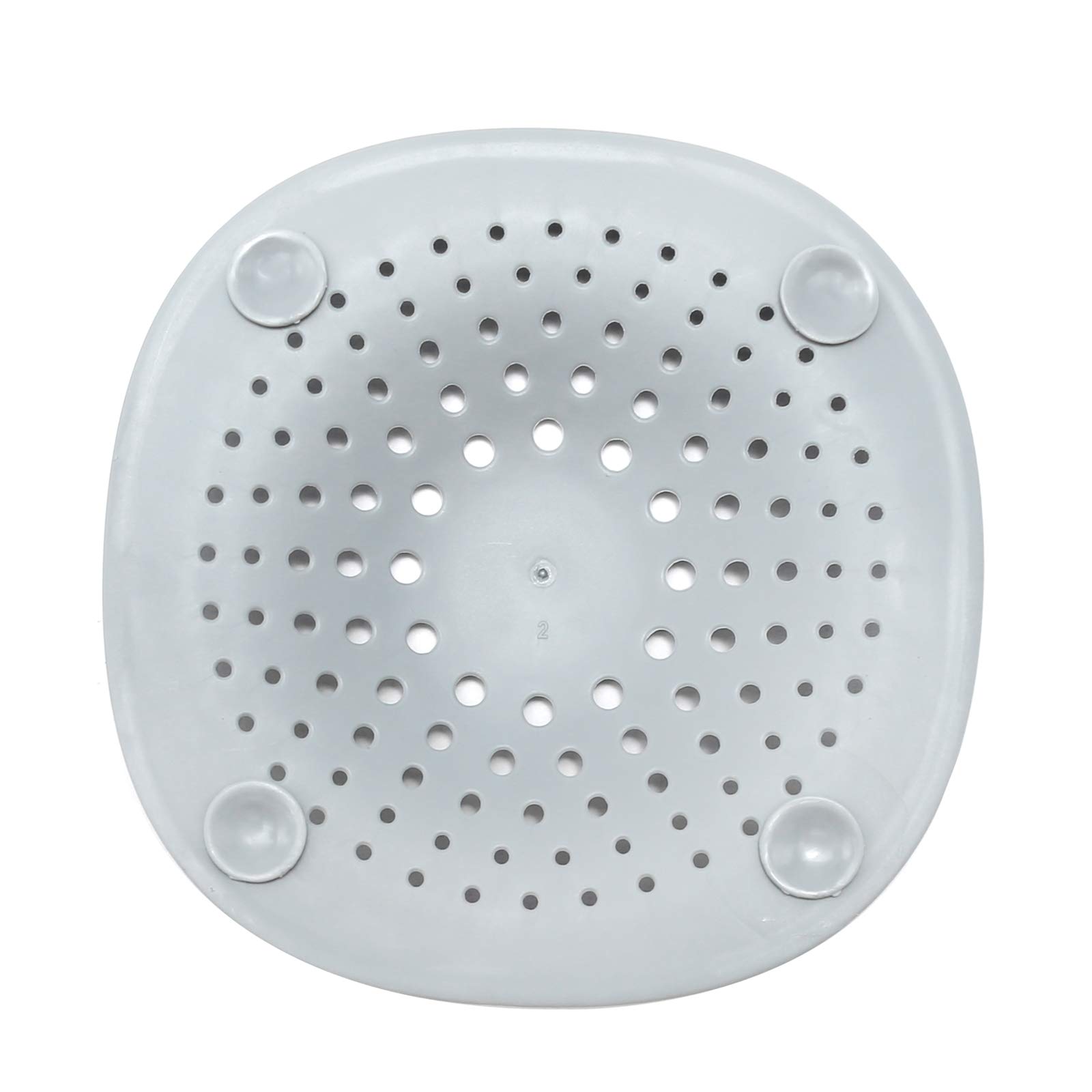 CADUFUELLY 2 Pack Hair Catcher Sink Filter Strainer Drain Stopper for Shower Silicone Hair Stopper, Sink Strainer Filter, Flat Strainer Stopper with Suction Cups for Bathroom, Kitchen, Bathtub