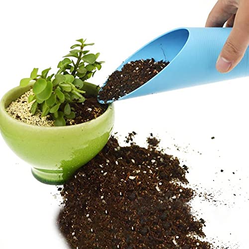 Bonsai Soil Scoops,Plastic Garden Soil Scoops,Colorful Gardening Tools Potting Scoopers Bucket Shovel for Flower Planting,Bonsai,Potting(Black)