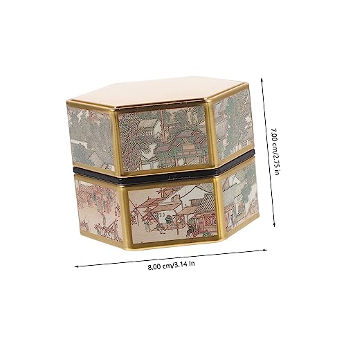 Didiseaon metal cookie tin snack container metal can with lid snacks container coffee bean jar loose leaf tea storage round tea tin tea bag holder teabags organizer tea and coffee organizer