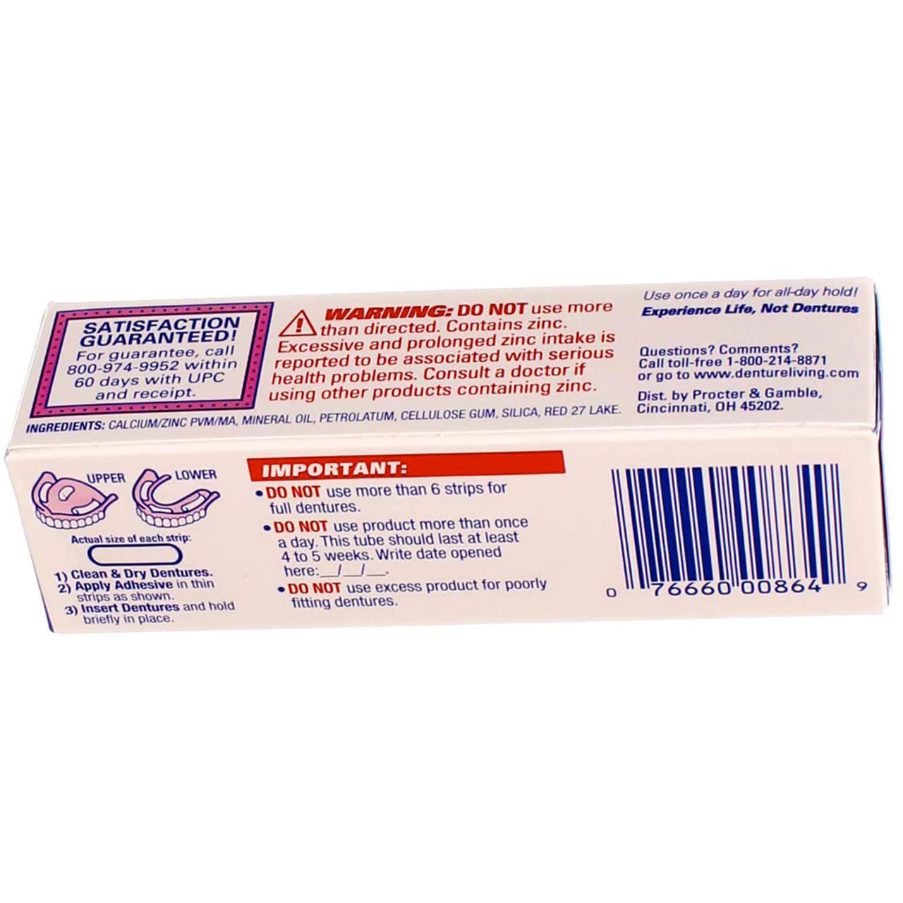 Fixodent Original Denture Adhesive Cream 1.4 Oz
