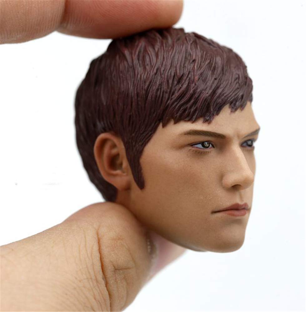HiPlay 1/6 Scale Male Figure Head Sculpt, Handsome Men Tough Guy, Doll Head for 12 inch Action Figure HS040 (D)