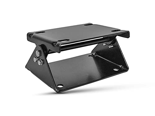 BLUBIRD HRS3812 20 ga. 8.5" x 6" Universal Hose Reel Swivel Mount for Floor, Wall, Ceiling, 140 Degree Rotation, Black Powder Coated, Steel, 4 Slotted Holes