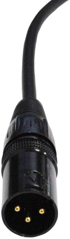 Audio2000's E14106 1/4" TRS Right Angle to XLR Male 6Ft Audio Cable, 22 AWG Copper Shield Balanced Cable, Flexible Soft Rubber Jacket, Made ofGgold-plated Brass