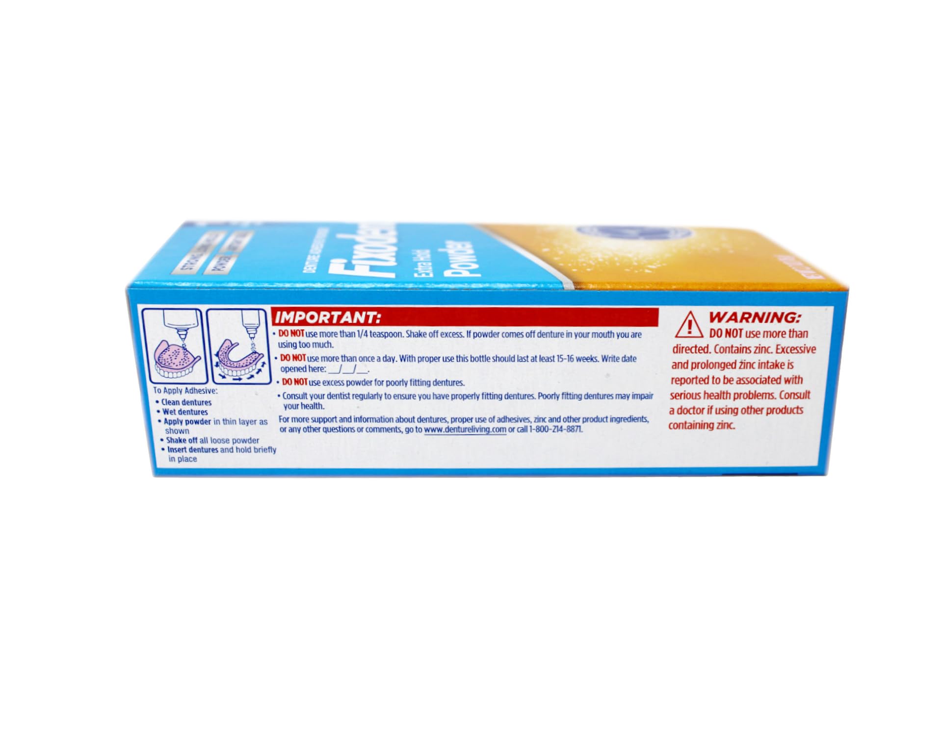 Fixodent Powder Extra Hold 2.7 Oz. (Pack of 3)
