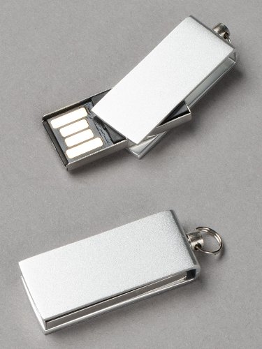 Premium Mini Silver Swivel USB Flash Memory Drive 16GB