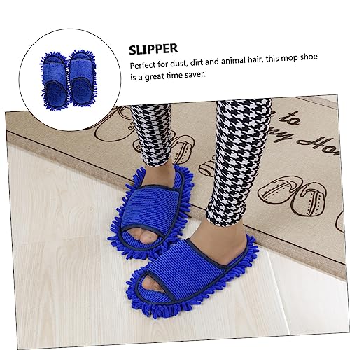 DOITOOL 1 Pair Lazy slippers Cleaning Slippers Dusting Slippers Mop Slipper Chenille Floor Cleaning Slipper House Dust Cleaning Tool floor cleaner mop home slippers floor mops indoor soles