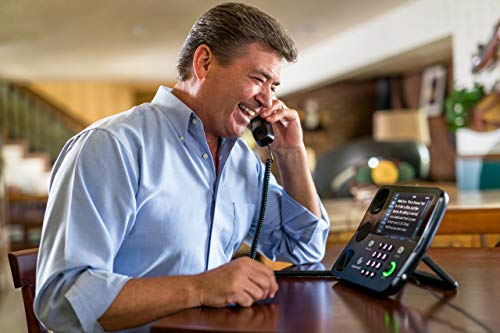 CaptionCall 67Tb Amplified Captioned Corded Home Telephone with Touch Screen, 58dB Amplification, Caller ID, Answering Machine, Bluetooth, Loud Ringer for Hearing Impaired