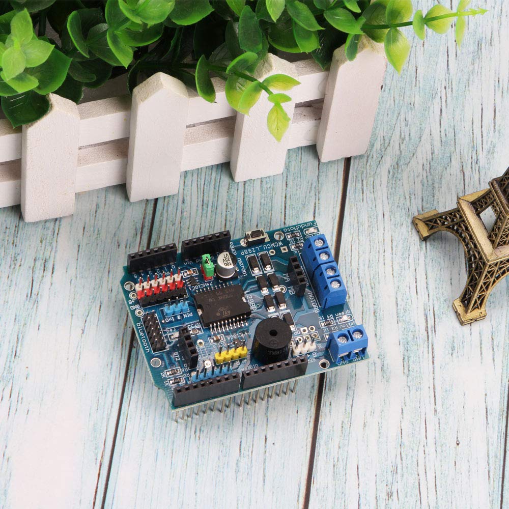 Ximimark L298P Shield R3 DC Motor Driver Module 2A H-Bridge 2 Way for Arduino UNO 2560 (1 Pcs)