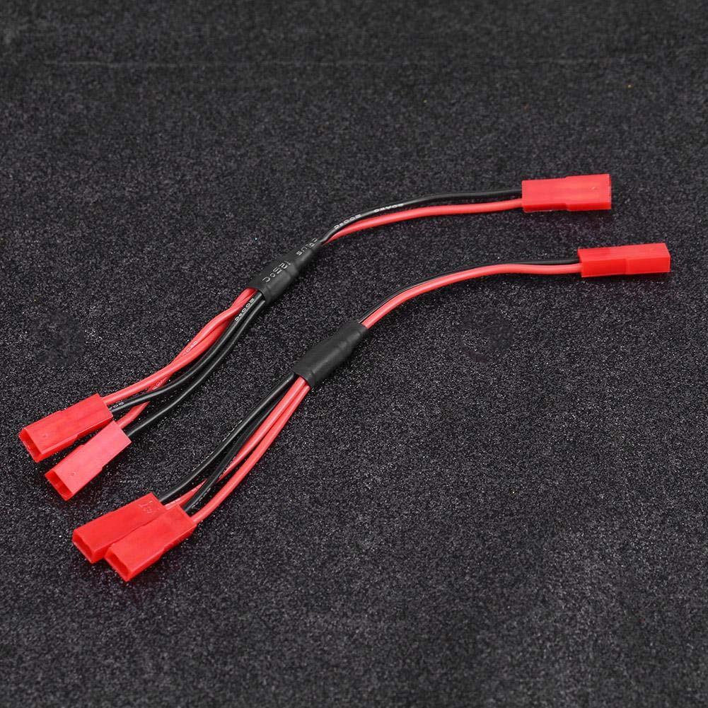 Dilwe 2Pcs JST Y Cable, Feale to Female Connector Plug Wire for -4 ESC RC