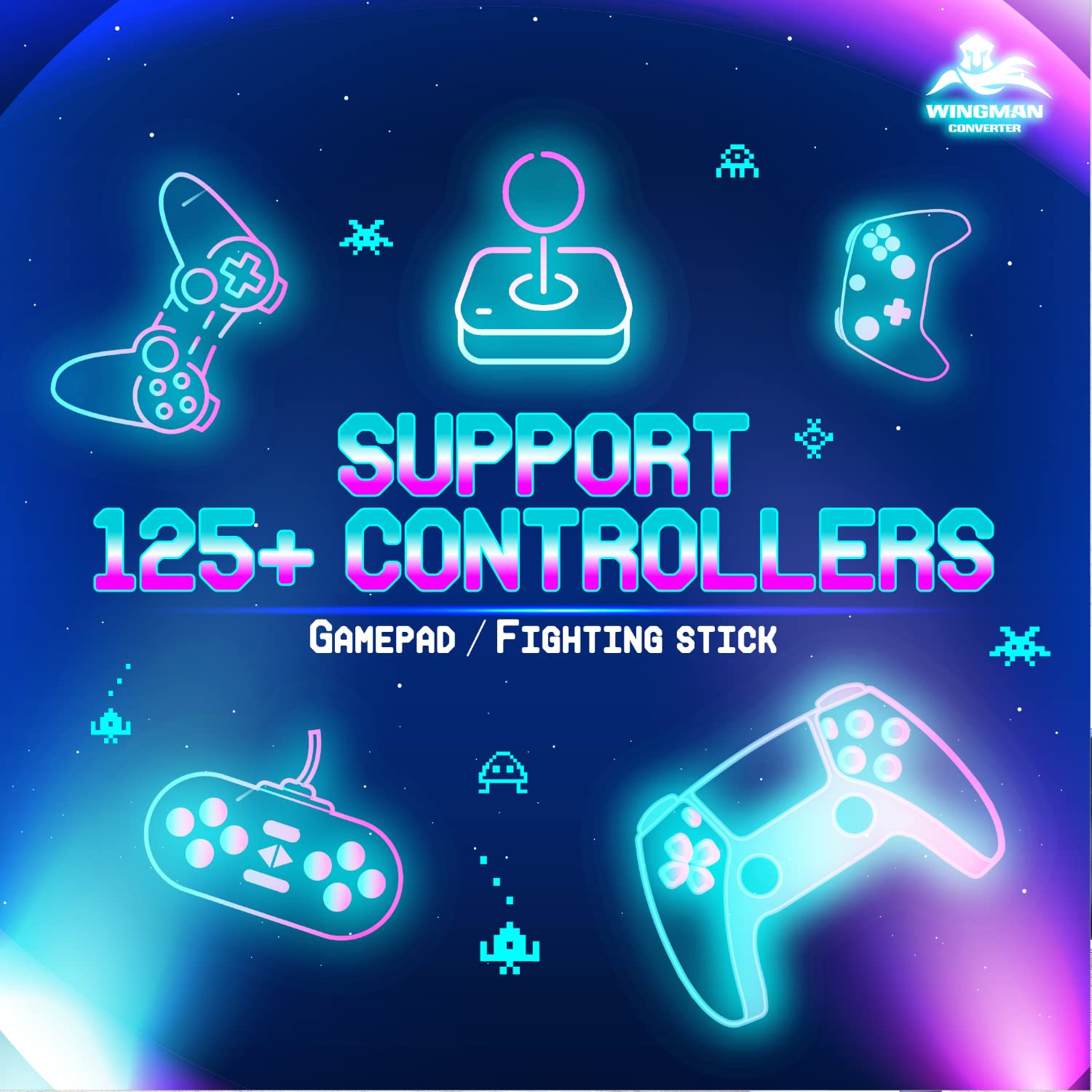Mcbazel Brook Wing SNES to PS5/XB/Switch Pro Controller Adapter, Micro USB