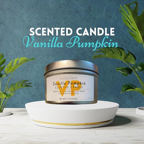Trader Joe's Vanilla Pumpkin Scented Candle (Vanilla Pumpkin, 2 Packs)
