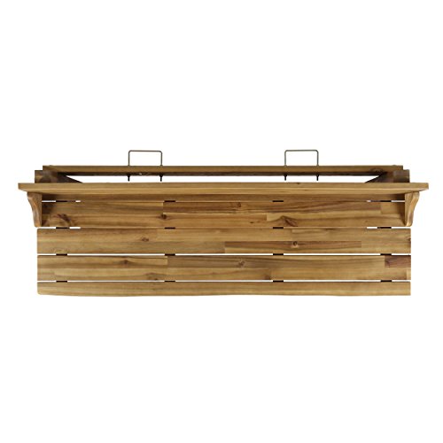 Christopher Knight Home Caribbean Outdoor Acacia Wood Balcony Bar Table, Natural Stained