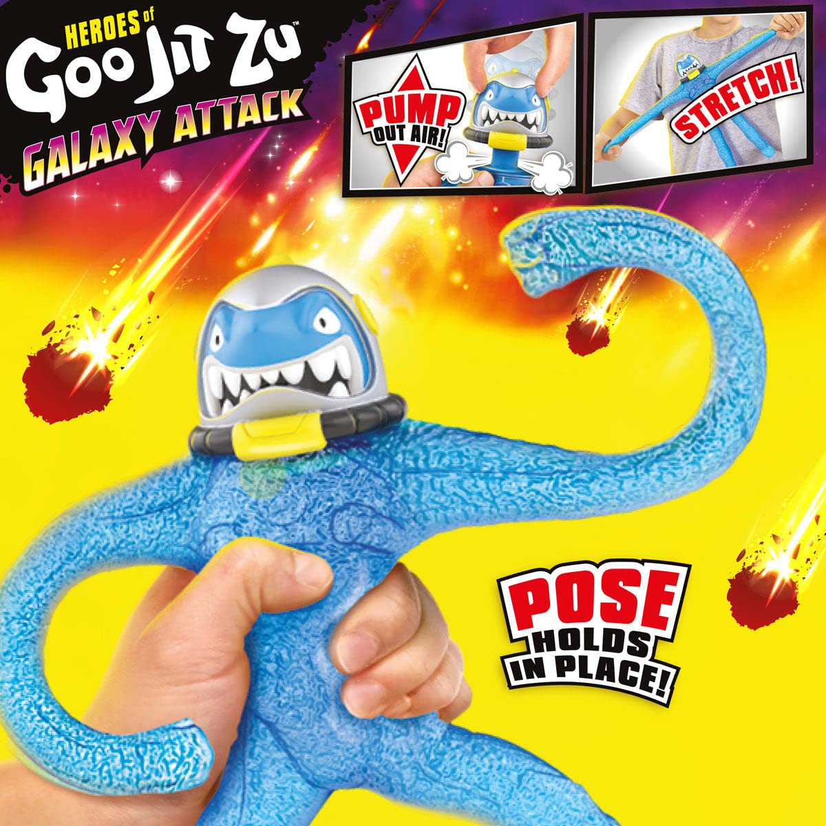 Heroes of Goo Jit Zu Galaxy Attack, Action Figure Pump Power - Air Vac Thrash, Multicolor (41223)