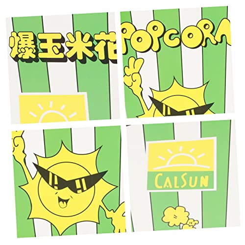 Gogogmee Food Containers Snack Box Container 100pcs Popcorn Boxes Ornament Container Popcorn Cases Popcorn Bucket Food Box Set Snack Paper Snack Container Snack Containers