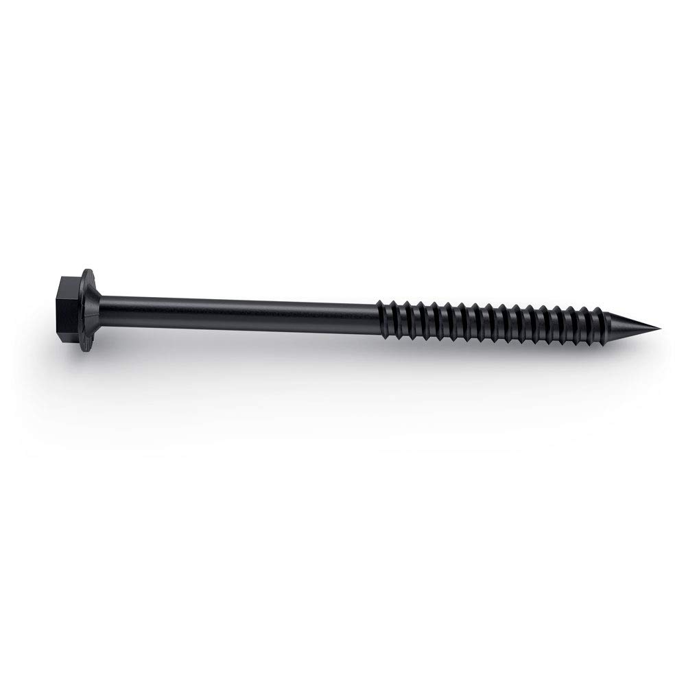 Ozco Building Products 56629 1/4-inch by 7 1/2-inch OWT Timber Screws (25 per Pack) , Black