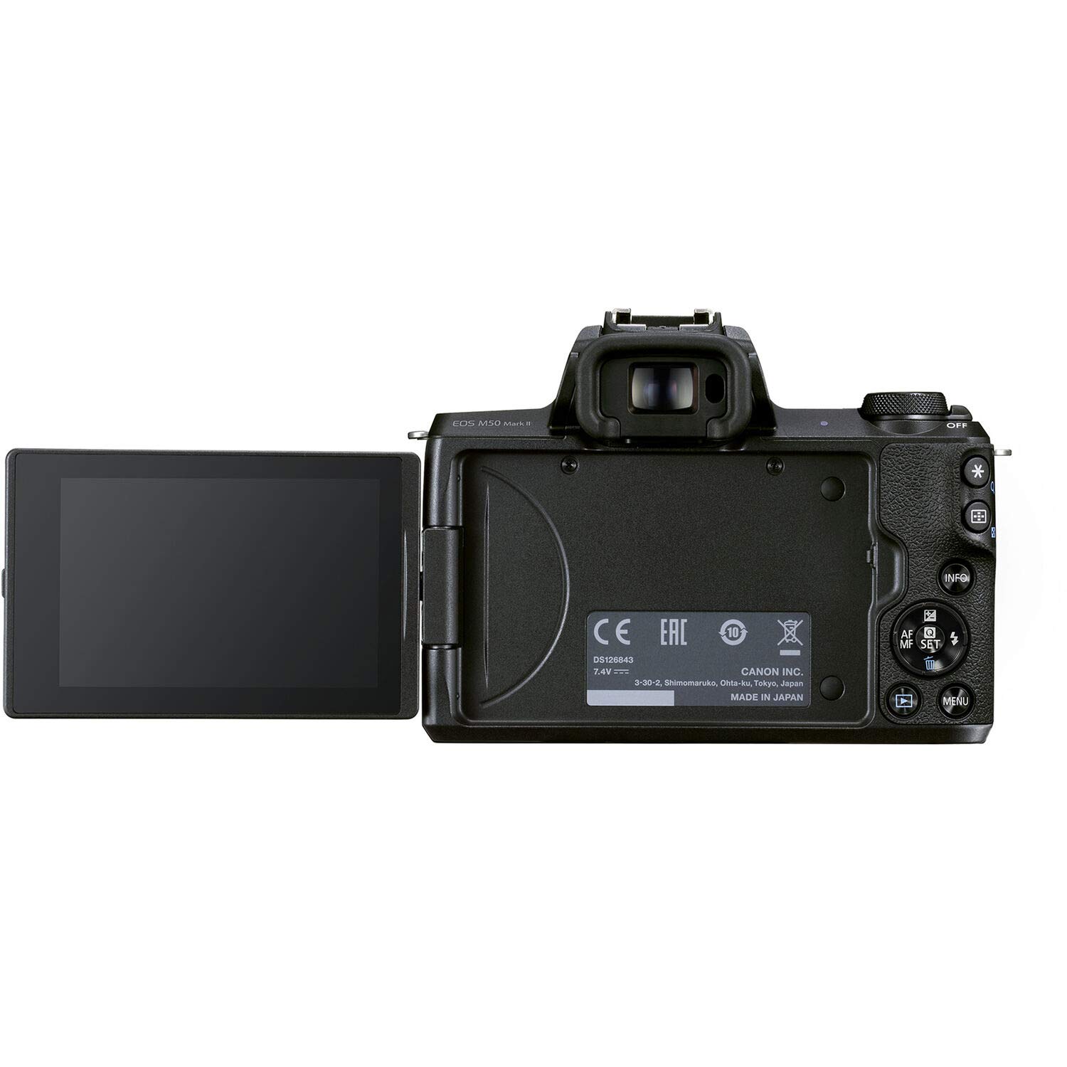 Camera EOS M50 Mark II Mirrorless Digital SLR with 15-45mm Lens Kit (Black) + 64GB Memory Card + Card Reader + Photo Bundle