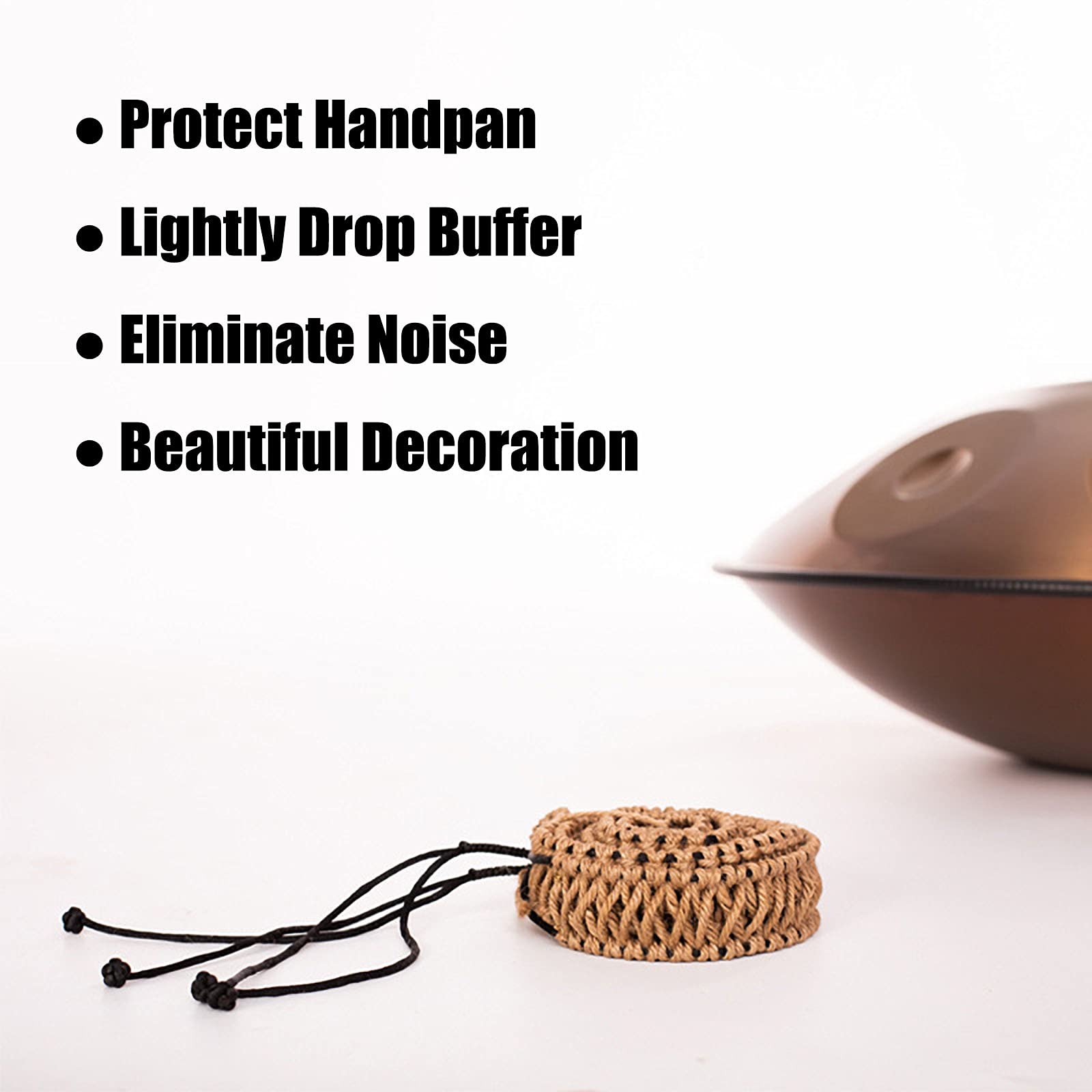 Handpan Rope Braid, Handpan Rattan Rope Surround Decoration, Apply to 21Inch -25Inch Steel Drum, Pure Handmade, Protection Buffer, Eliminate Noise ( Color : C )