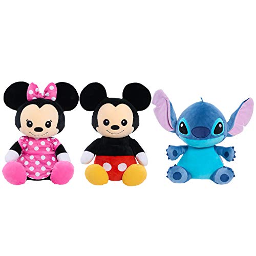 Disney Classics 14-inch Stitch, Comfort Weighted Plush, Officially Licensed Kids Toys for Ages 3 Up, Gifts and Presents by Just Play