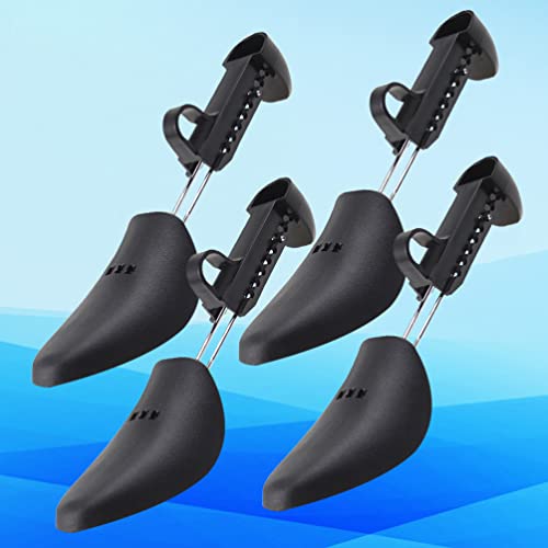 DOITOOL Sneaker Rack Sneaker Rack 4 Pcs Plastic Shoe Stretcher Adjustable Shoe Tree Shoe Shaper Boot Holder Shaper Organizers for Women Shoe Size 35-39 Black Mens Shoe Rack Sneaker Shelf