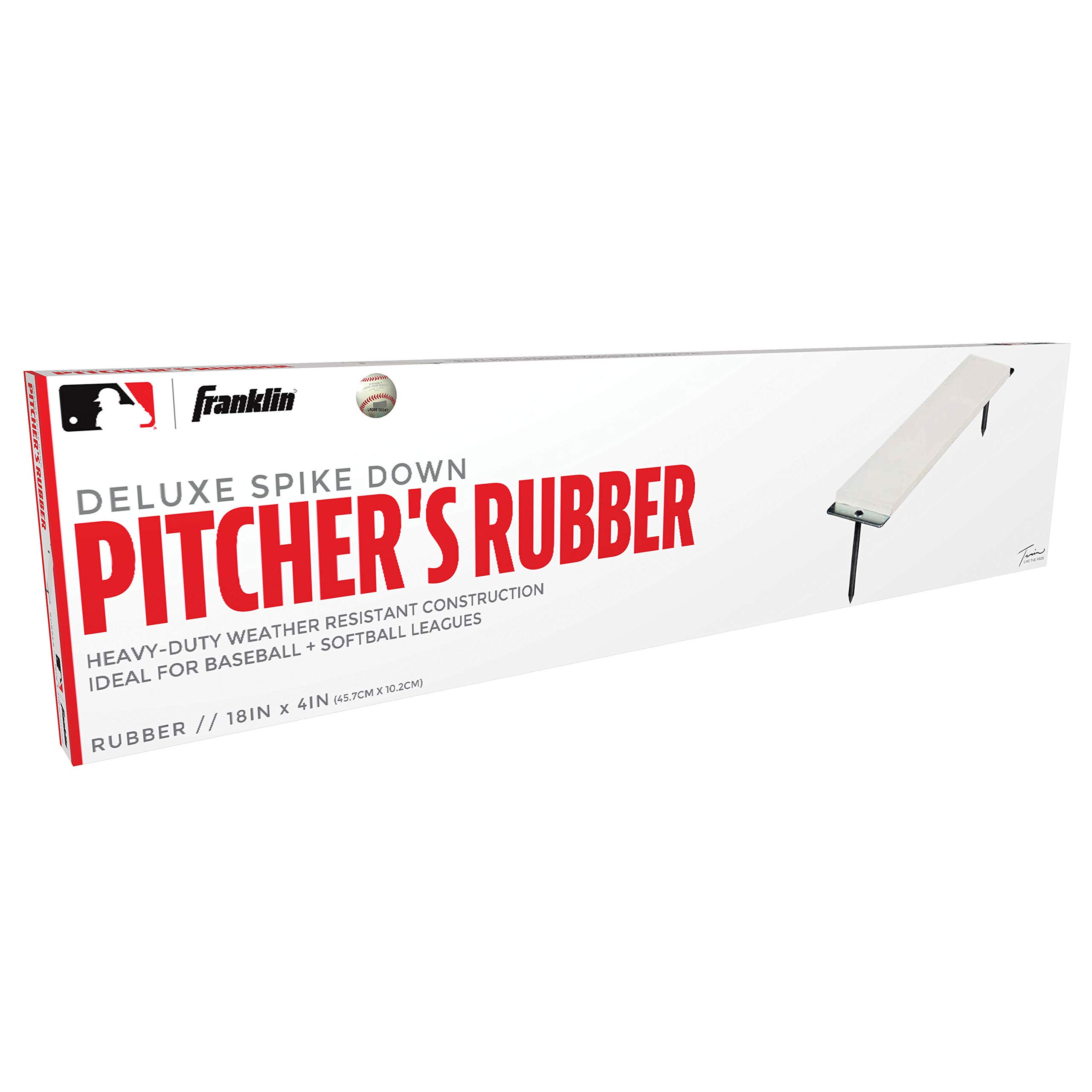 Franklin Sports Pitcher's Mound Rubber - Softball + Baseball Pitching Rubber for Mound - Portable Mound - Indoor + Outdoor Pitchers Plate - 18"