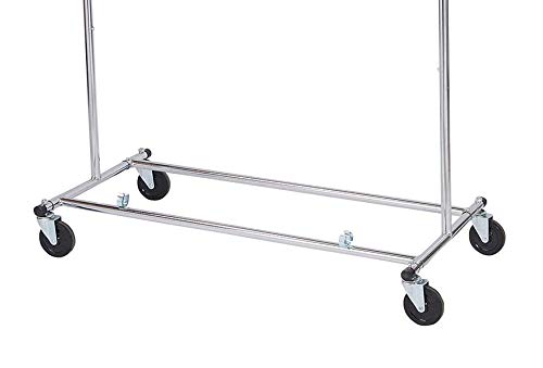 Chrome Single-Rail Collapsible Salesman Clothing Rack