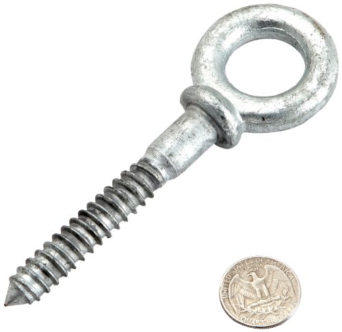 Forney 61369 Screw Eye Bolt Shoulder, Hot Dipped Galvanized, 1/2-Inch-by-3-1/4-Inch Overall Length
