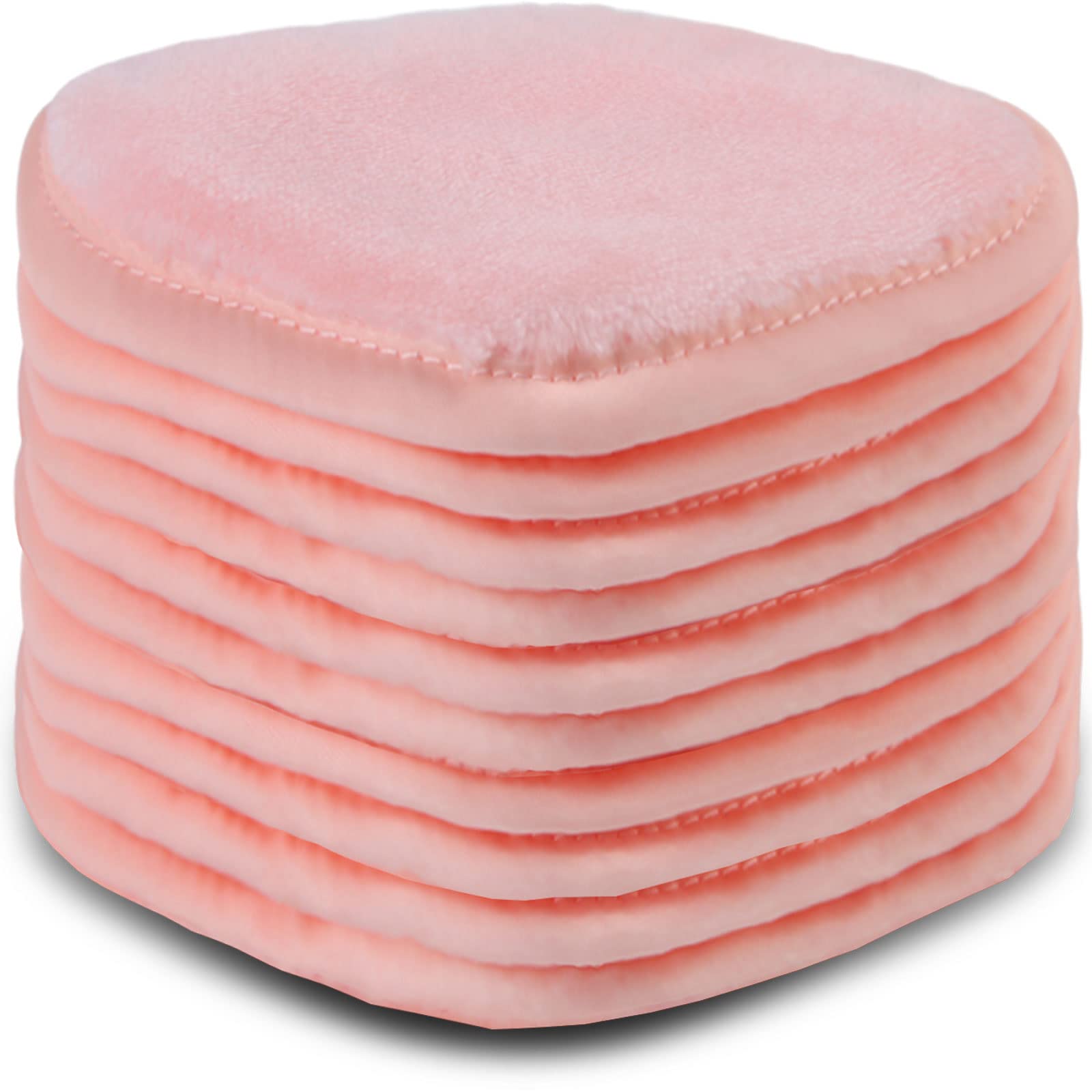 𝐄𝐱𝐭𝐫𝐚 𝐓𝐡𝐢𝐜𝐤 Reusable Makeup Remover Face Cloth (10 pack), Makeup Removal Cleansing Cloth Eye Makeup Remover Cloths Gift Box Packaging for Women 5" X 5" -Pink