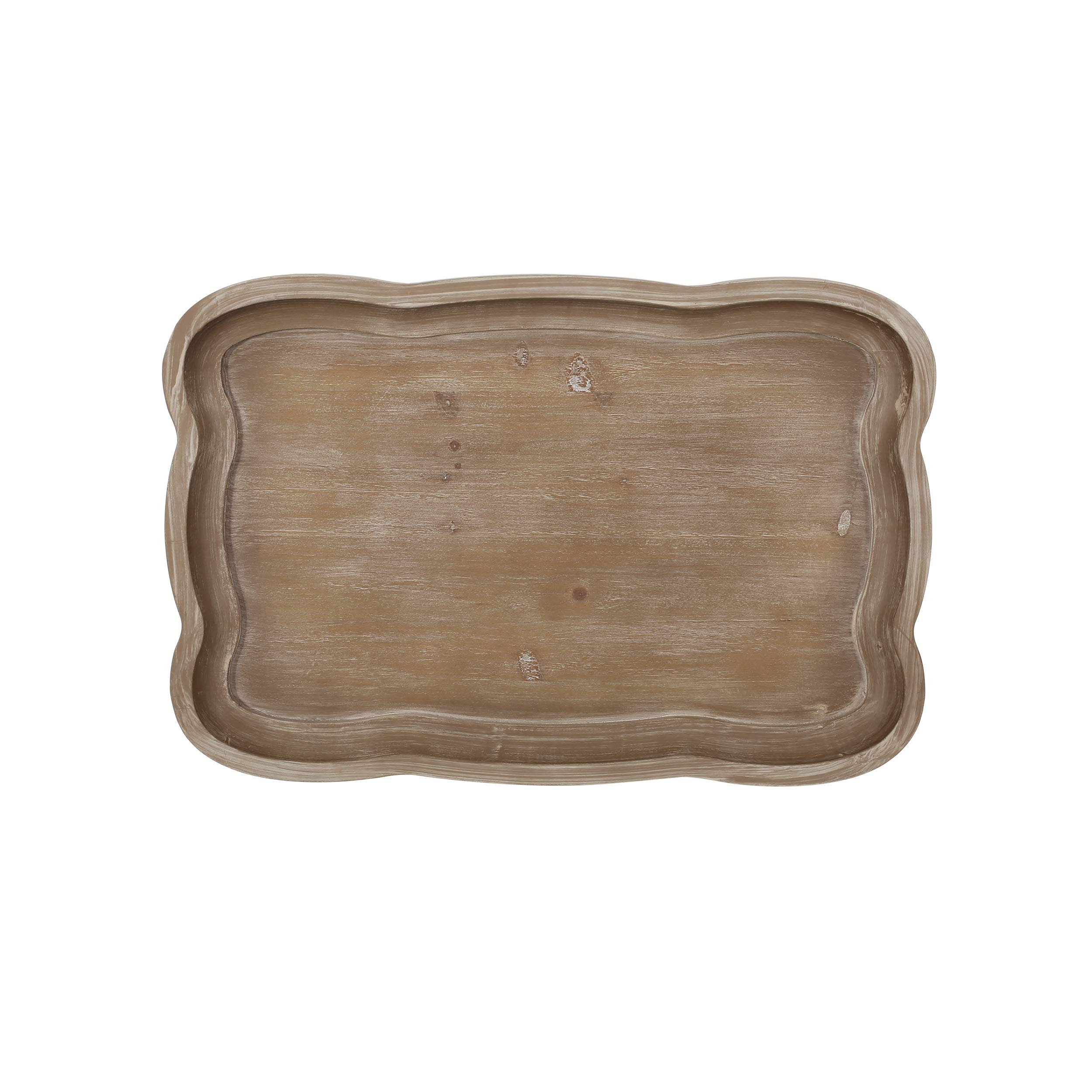 Christopher Knight Home Esther French Country Accent Table with Rectangular Top, Natural + Distressed White