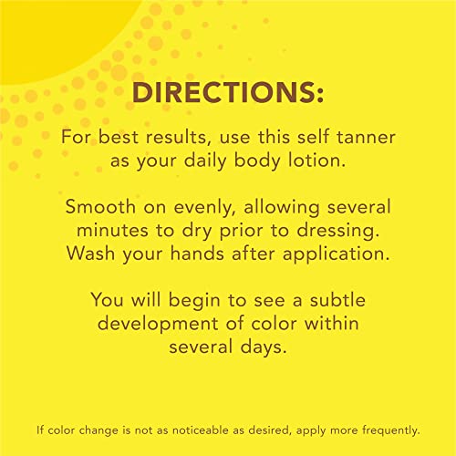 Jergens Natural Glow Self Tanner Body Lotion, Sunless Tanning, Medium to Deep Skin Tone, Daily Moisturizer with Coconut Oil, Vitamin E and Antioxidants 10 Oz