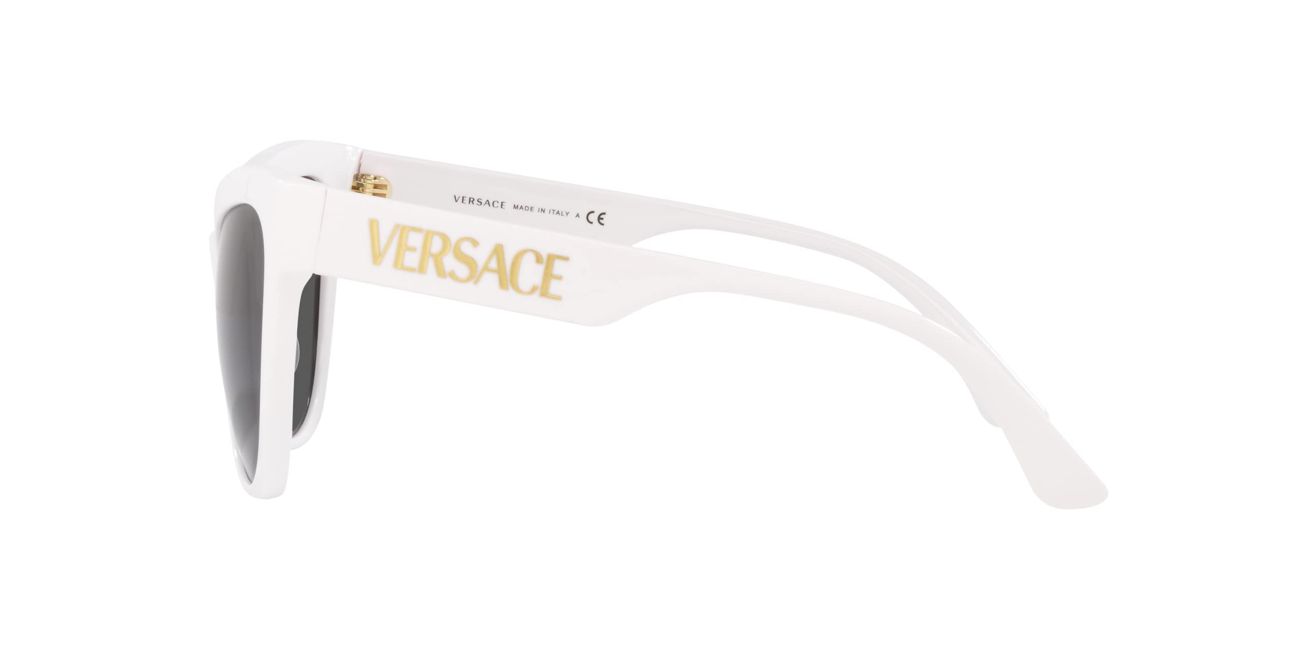 Versace Woman Sunglasses White Frame, Dark Grey Lenses, 56MM