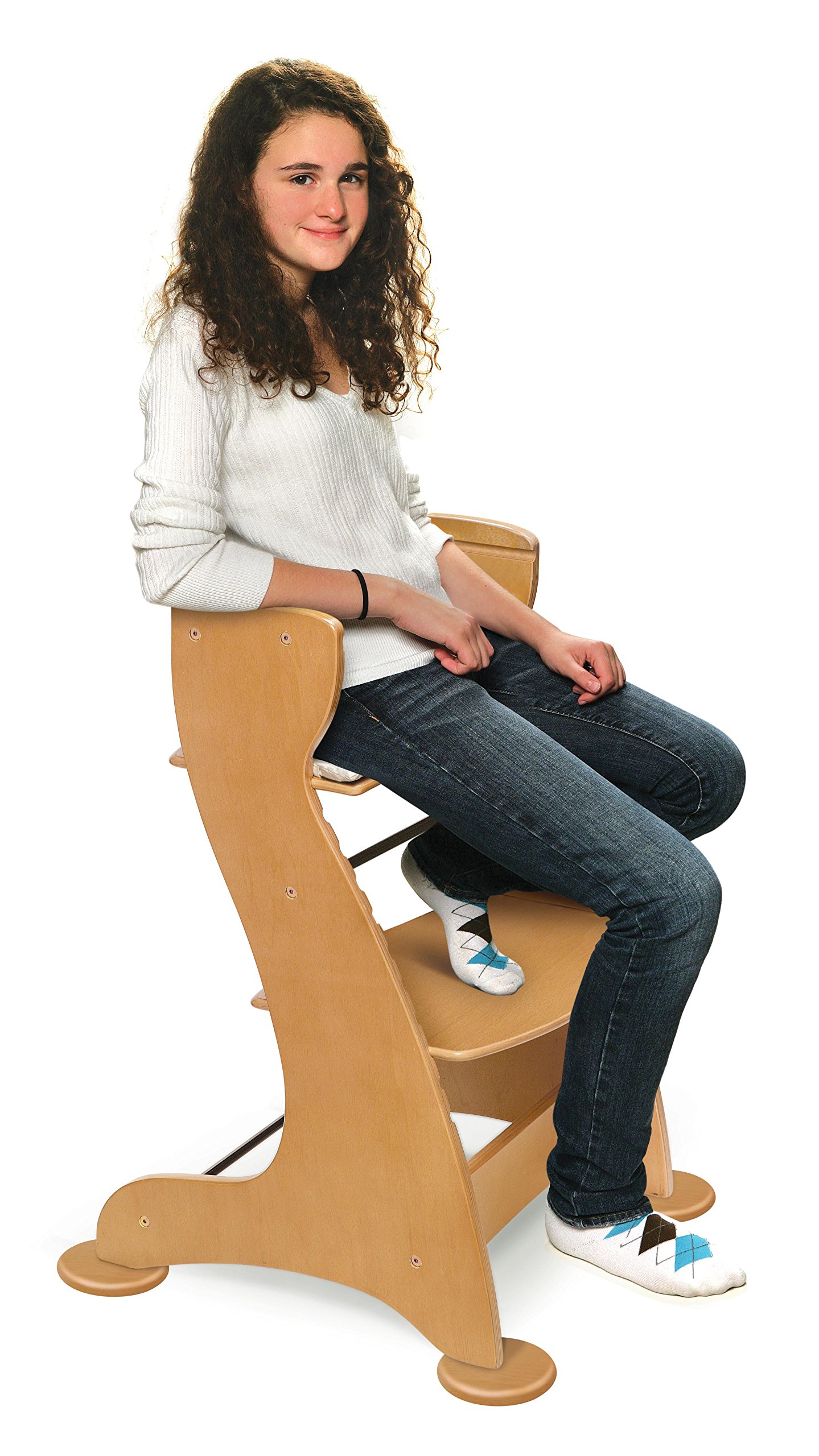 Embassy Convertible Height Adjustable Wood Baby High Chair with 2 Trays