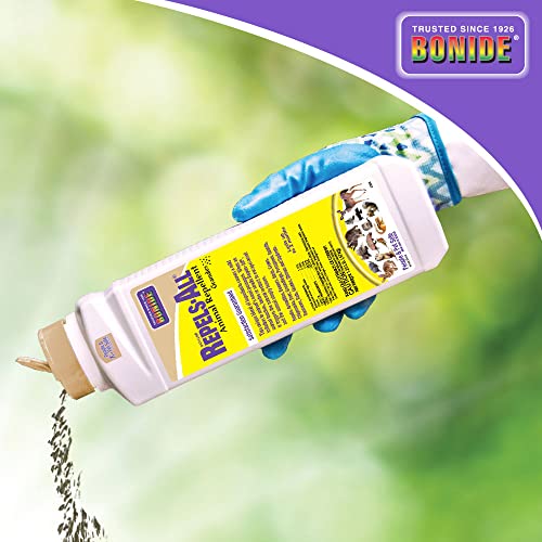 Bonide Repels-All Animal Repellent Granules, 1.25 lbs. Ready-to-Use Pellets Deter Pests from Lawn & Garden, Long Lasting Control