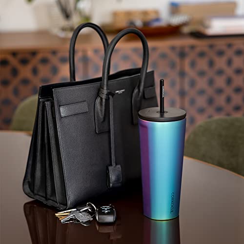 Corkcicle Tumbler With Straw and Spillproof Lid, Cold Cup, Reusable Water Bottle, Triple Insulated Stainless Steel Travel Mug, BPA Free, Keeps Beverages Cold for 12 Hours, Dragonfly, 24 oz