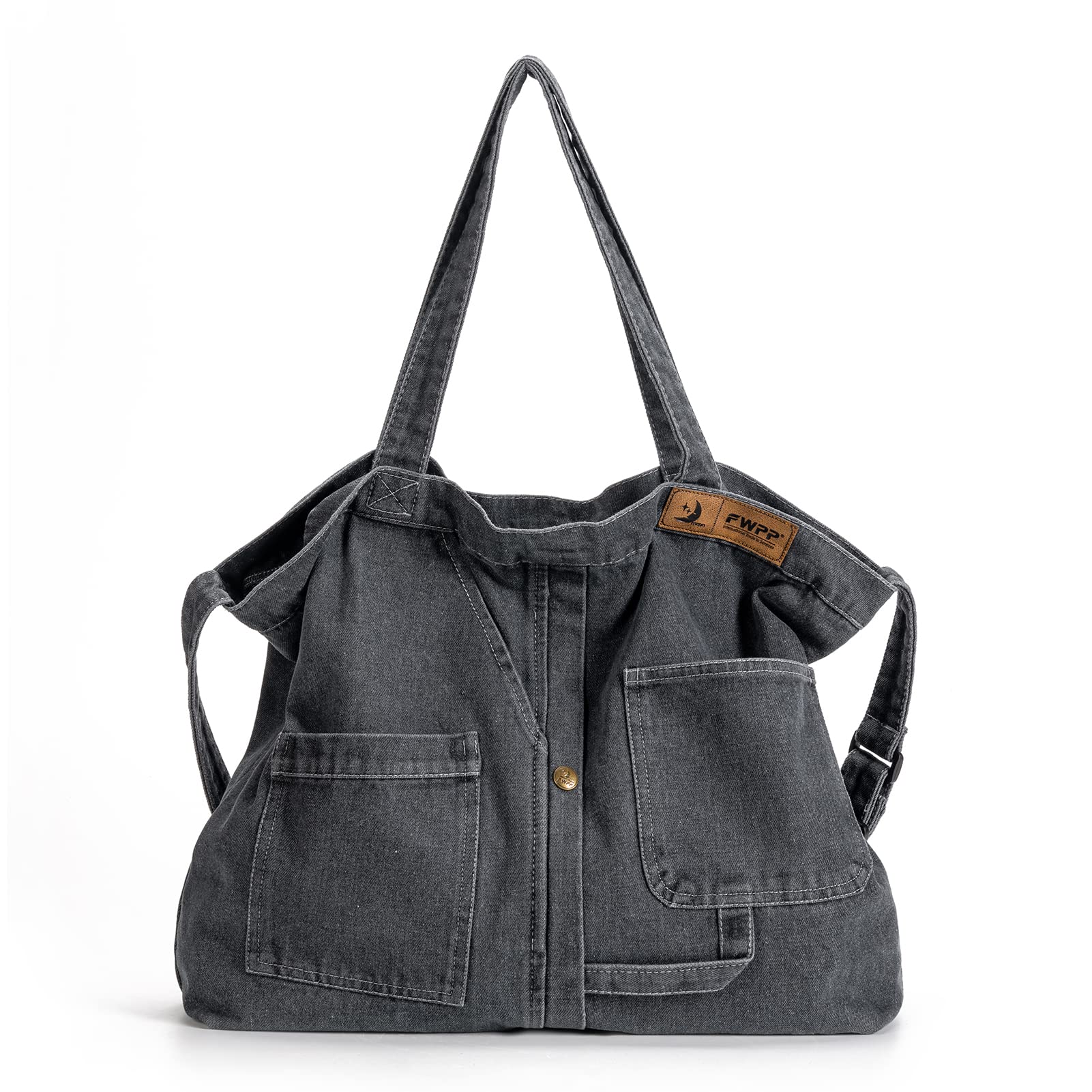 FWPP Womens Denim Hobo Bags, Jeans Casual Shoulder Bags for School Office Travel