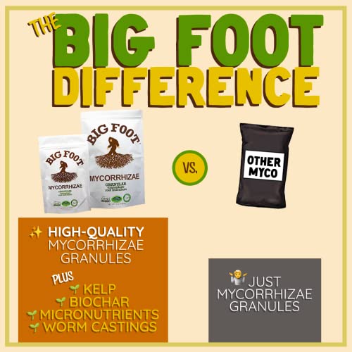 Big Foot Mycorrhizal Granular (4 OZ) with Kelp, Biochar, Worm Castings, Humic Acid, Trace Minerals| Treat Soil or 32-1 Gallon Pots |