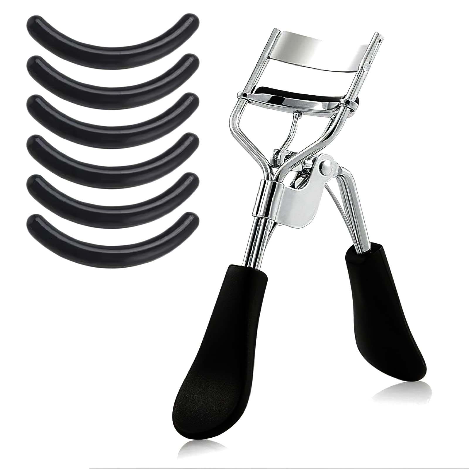 Eyelash Curler, GreenLifeĀ® Eyelash Curler with 6 Silicone Refill Pads Professional Makeup Tool Durable Lash Curler Fit Universal Eye Shapes Easily and Safely Get Long-Lasting Curl