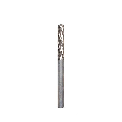 Carbide Burrs Set JESTUOUS 1/8 Shank Diameter Double Cut Tungsten Carbide Burs Rotary File Carving Grinding Bit for Die Grinder Rotary Drill Tool 20pcs