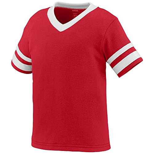 Augusta Sportswear Toddler Sleeve Stripe Jersey 2/3T Red/White