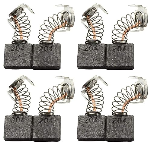 Carbon Brushes for Makita GA7021 Powertools - With Automatic Stop, Spring, Cable and Connector - Replaces 191953-5, 191957-7, CB-203 & CB-204