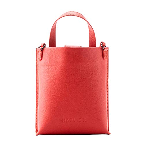 Harlie K SAMI Vegan Leather Small Crossbody Shoulder Bag Mini Purse Handbags for Women (Red)