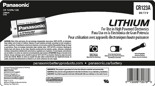 Panasonic Energy Corporation CR-123PA/12B CR123A Lithium Batteries, Pack of 12