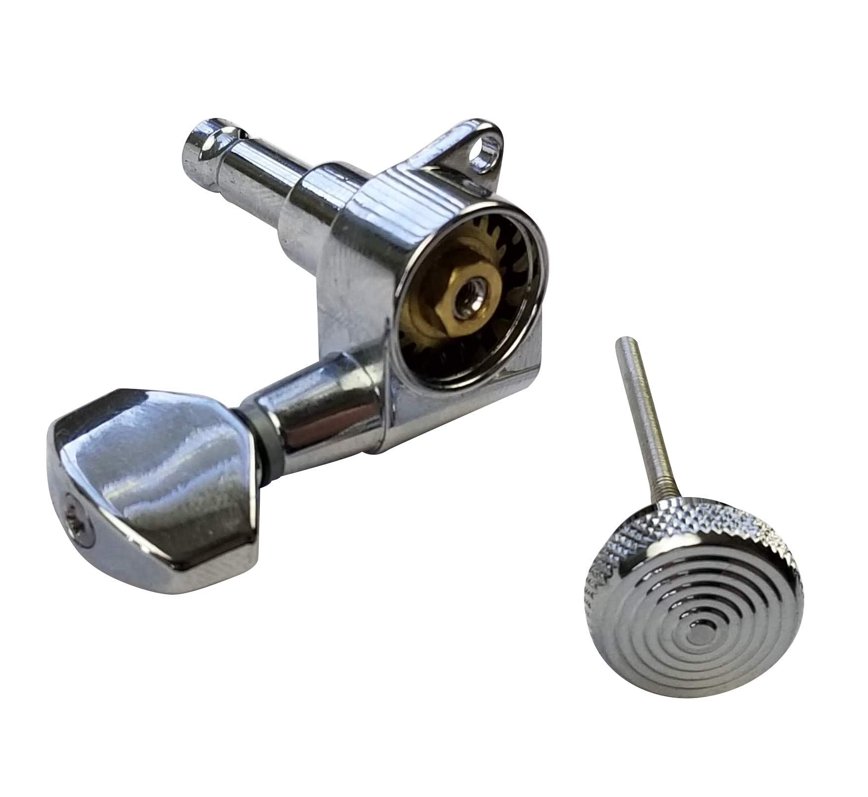 Locking Guitar Tuners Chrome (3L +3R) Machine Heads Tuning Pegs 19:1 for Fender Stratocaster/Telecaster