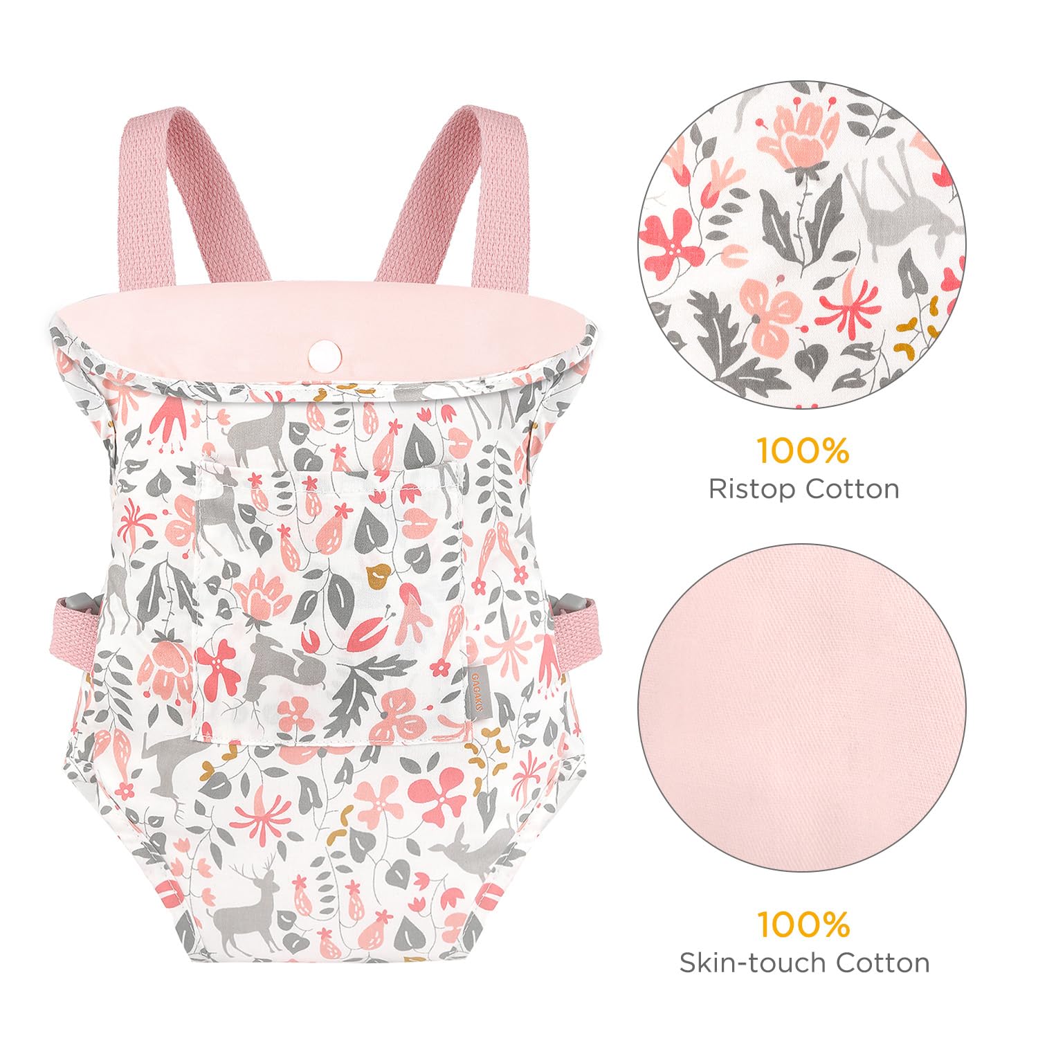 GAGAKU Baby Doll Carrier Doll Accessories Stuffed Animal Plushed Toy Carrier for Dolls – Green (Owl)