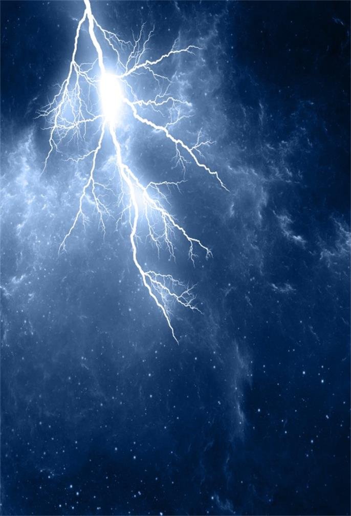AOFOTO 4x6ft Lightning Flash in Night Sky Backdrop Flash Thunder Photography Backdrops Light Natural Phenomenon Starry Photo Studio Props Pirate Theme Super Man Kid Boy Girl Portrait Vinyl Wallpaper
