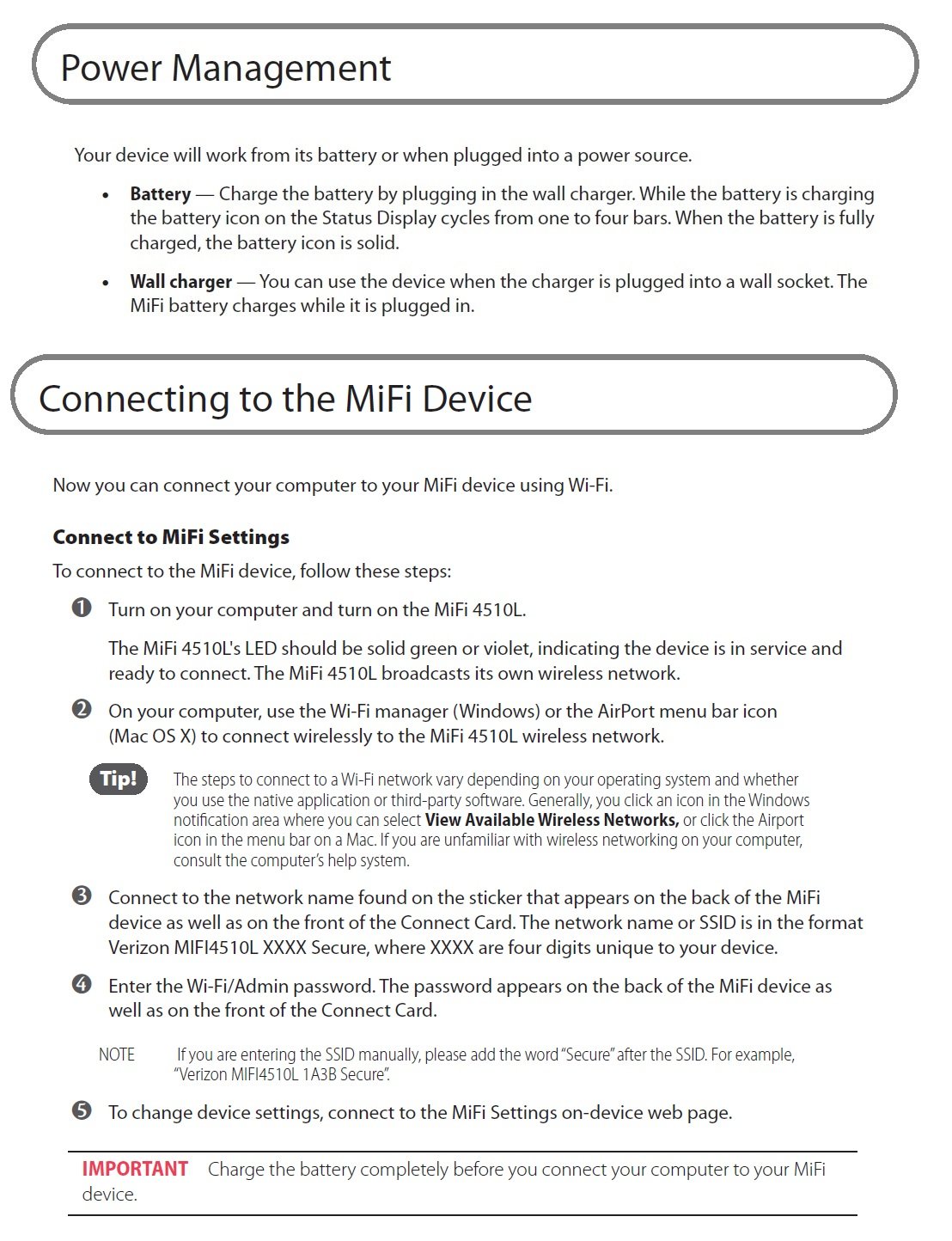 Verizon Jetpack 4G LTE Mobile Hotspot MiFi 4510L 4510L WORKS ON VERIZON WIRELESS