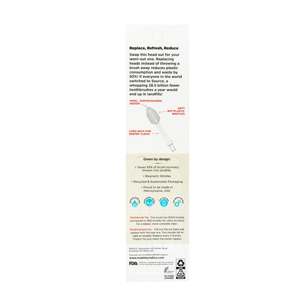 RADIUS Medium Floss Brush Replacement Head, 2 CT