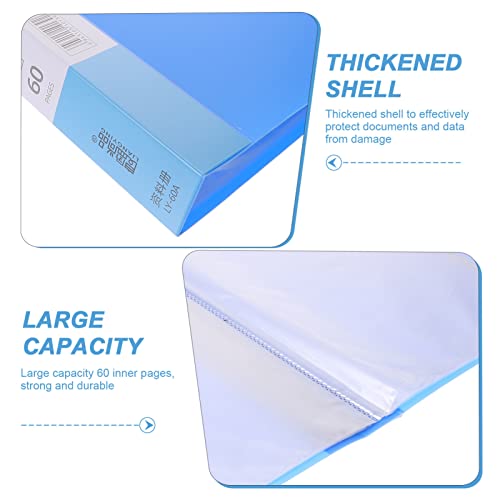 Color Envelope 2pcs Folders Capacity Documents Transparent Clip Materials Bag Exam Inner Board Organizing Folder Clear Paper Pockets for Letter Large A Holder Expanding and Cover