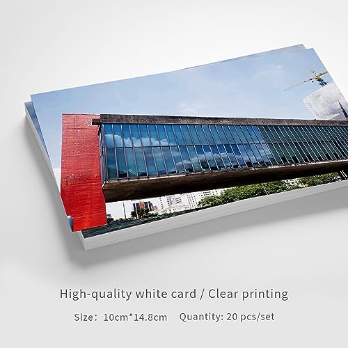 Dear Mapper Brazil City Landscape Postcards Pack 20pc/Set Postcards From Around The World Greeting Cards for Business World Travel Postcard for Mailing Decor Gift